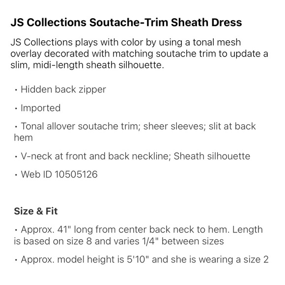 JS Collections | Dresses | Js Collection Cocktail Dress | Poshmark